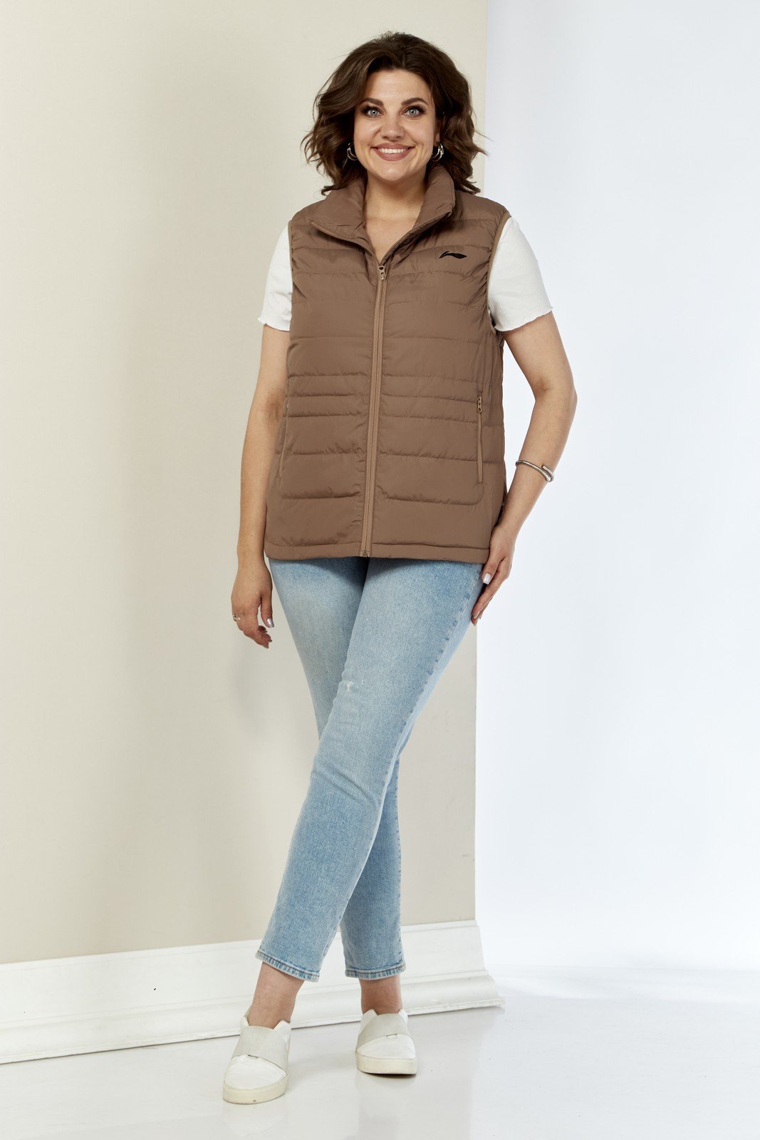 Жилет 2150 капучино Shetti купить в интернет магазине Велесмода